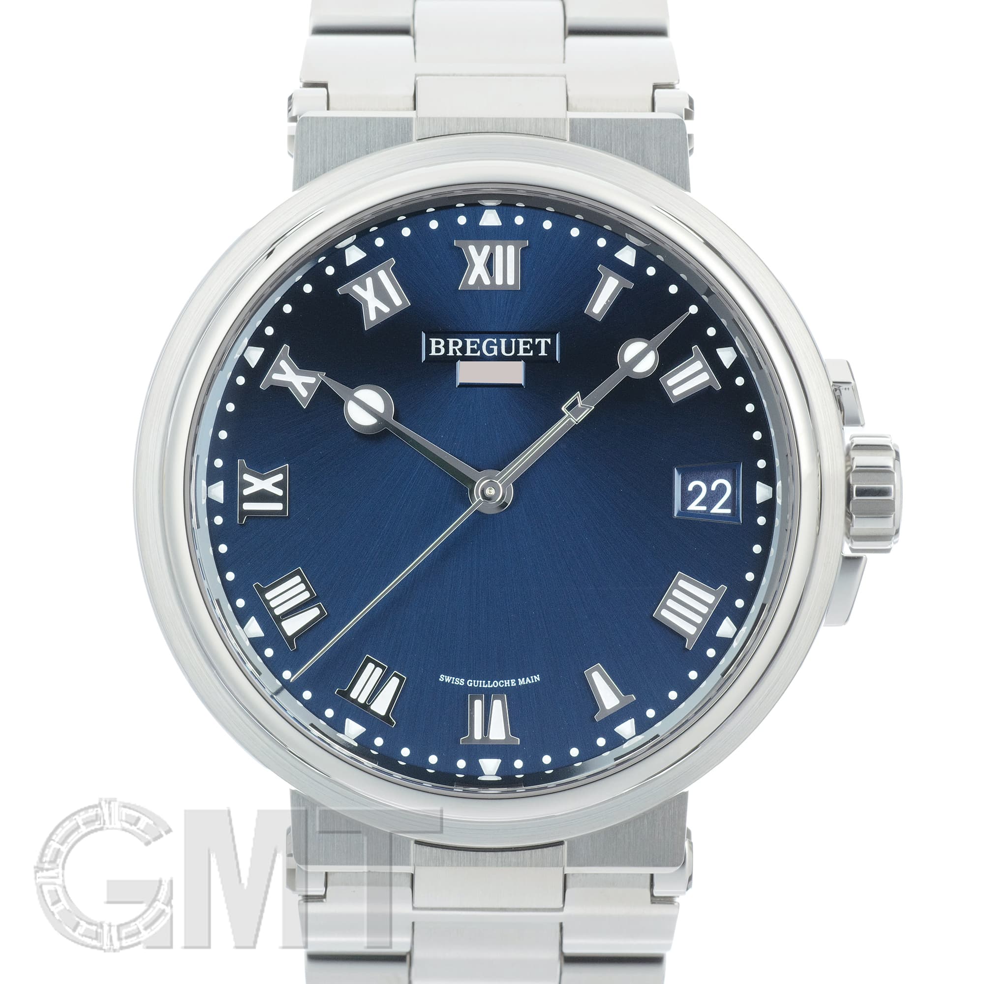 (中古)BREGUET ブレゲ マリーン 5517TI/Y1/TZ0 ブルー（商品ID：3717018503085）詳細ページ | 腕時計のGMT｜中古ブランド時計の販売買取も。ロレックス買取強化中