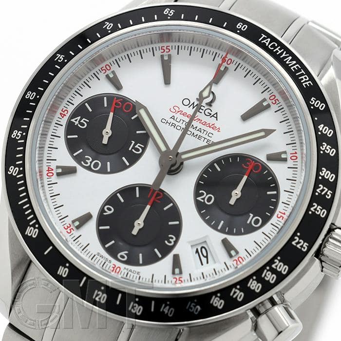 (中古)OMEGA オメガ スピードマスター デイト キャリバー3304 323.30.40.40.04.001 ホワイト/ブラック（商品ID ...