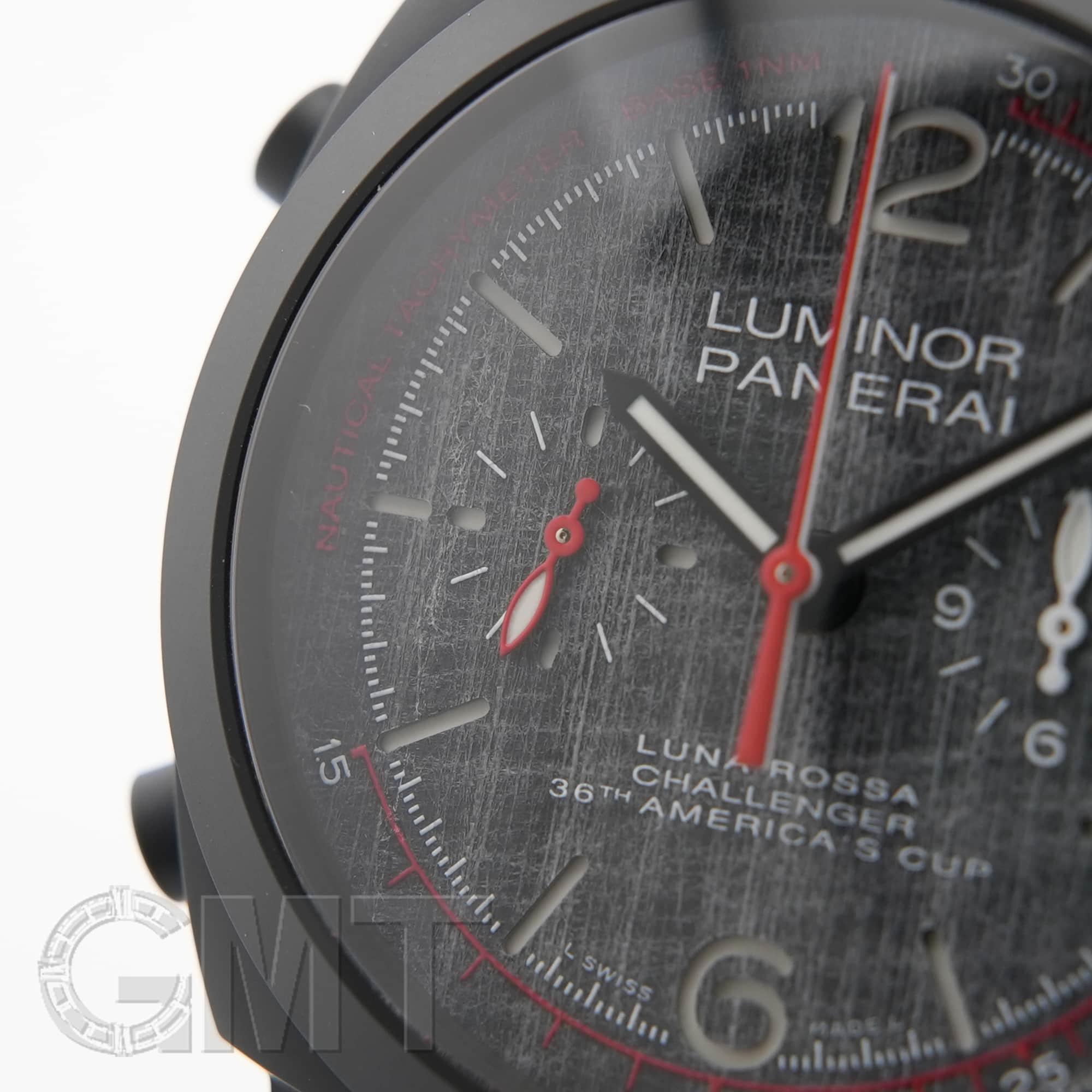 (中古)OFFICINE PANERAI オフィチーネ パネライ ルミノール ルナ・ロッサ クロノ フライバック PAM01037【世界限定 ...