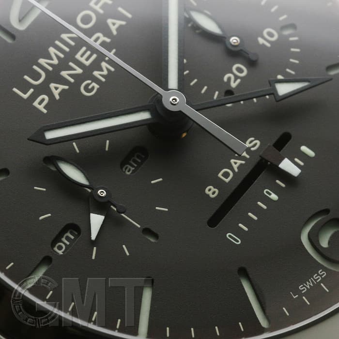 (中古)OFFICINE PANERAI オフィチーネ パネライ ルミノール 1950 8Days モノプルサンテ GMT PAM00311 ...