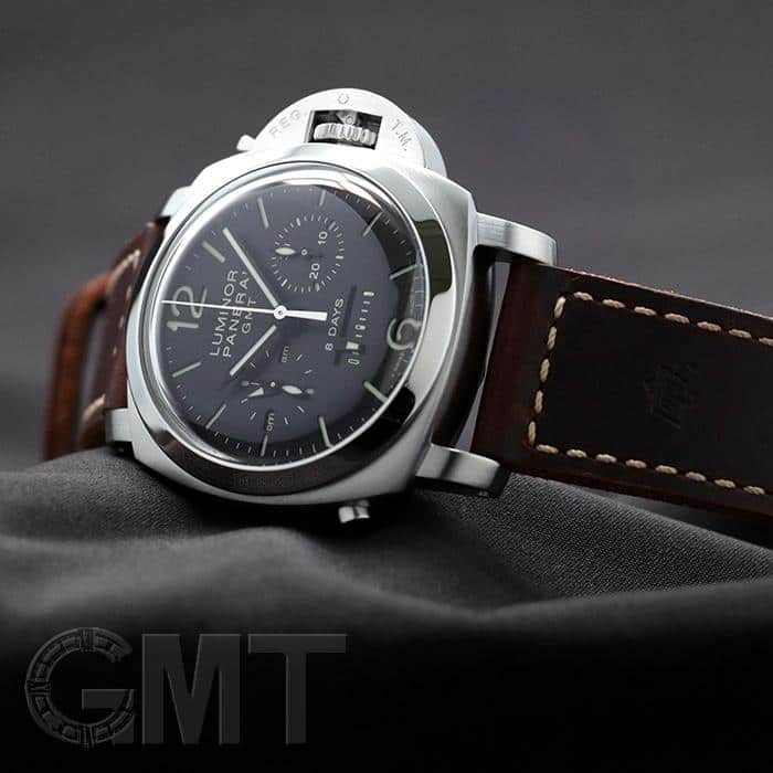 (中古)OFFICINE PANERAI オフィチーネ パネライ ルミノール 1950 8DAYS GMTクロノ モノプルサンテ ...