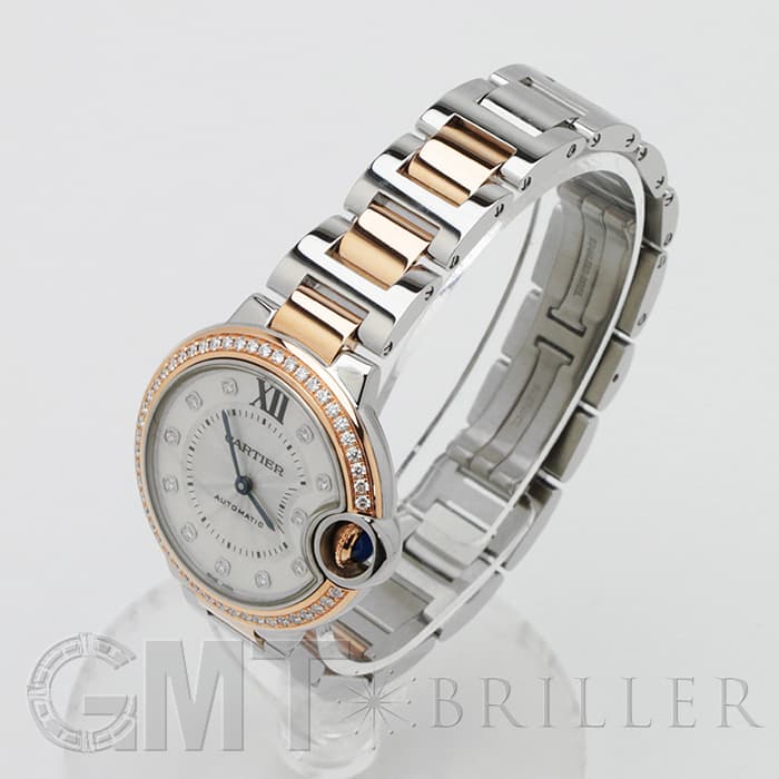 (新品)CARTIER カルティエ バロンブルー ベゼルダイヤ 11Pダイヤ 33mm WE902077【アウトレット】（商品ID ...