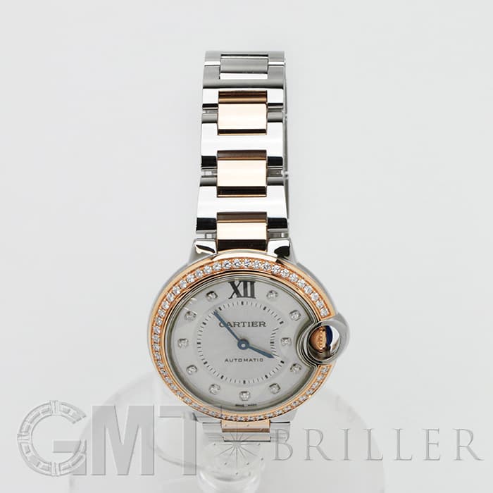 (新品)CARTIER カルティエ バロンブルー ベゼルダイヤ 11Pダイヤ 33mm WE902077【アウトレット】（商品ID ...