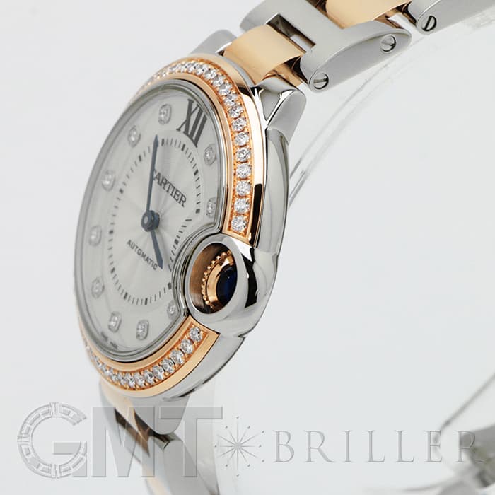 (新品)CARTIER カルティエ バロンブルー ベゼルダイヤ 11Pダイヤ 33mm WE902077【アウトレット】（商品ID ...