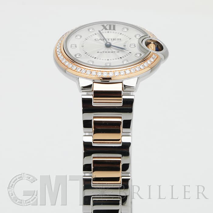 (新品)CARTIER カルティエ バロンブルー ベゼルダイヤ 11Pダイヤ 33mm WE902077【アウトレット】（商品ID ...