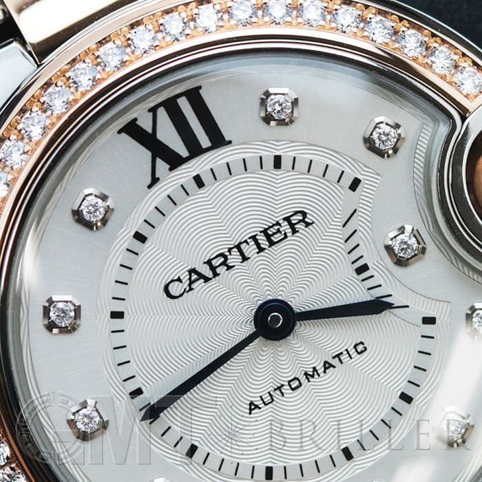 (新品)CARTIER カルティエ バロンブルー ベゼルダイヤ 11Pダイヤ 33mm WE902077【アウトレット】（商品ID ...
