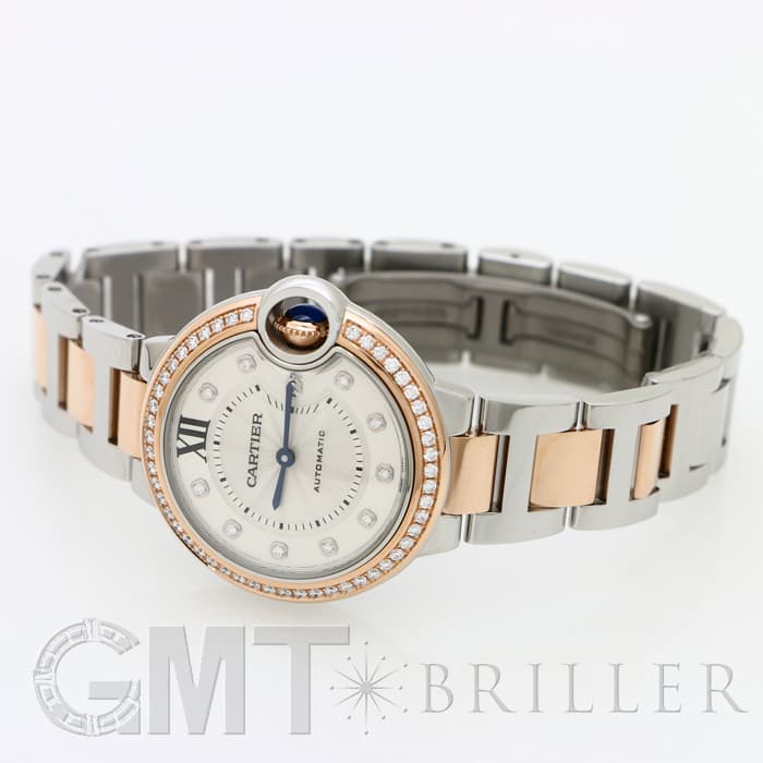 (新品)CARTIER カルティエ バロンブルー ベゼルダイヤ 11Pダイヤ 33mm WE902077【アウトレット】（商品ID ...