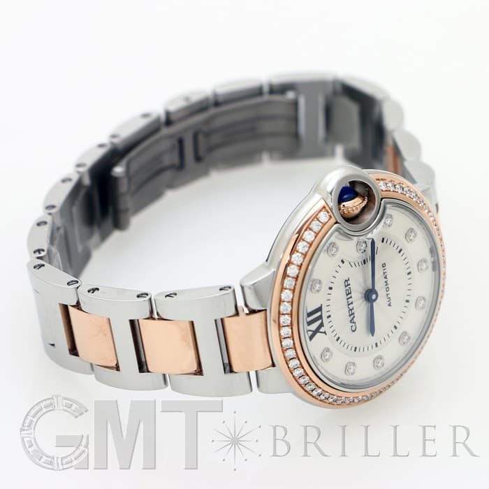 (新品)CARTIER カルティエ バロンブルー ベゼルダイヤ 11Pダイヤ 33mm WE902077【アウトレット】（商品ID ...