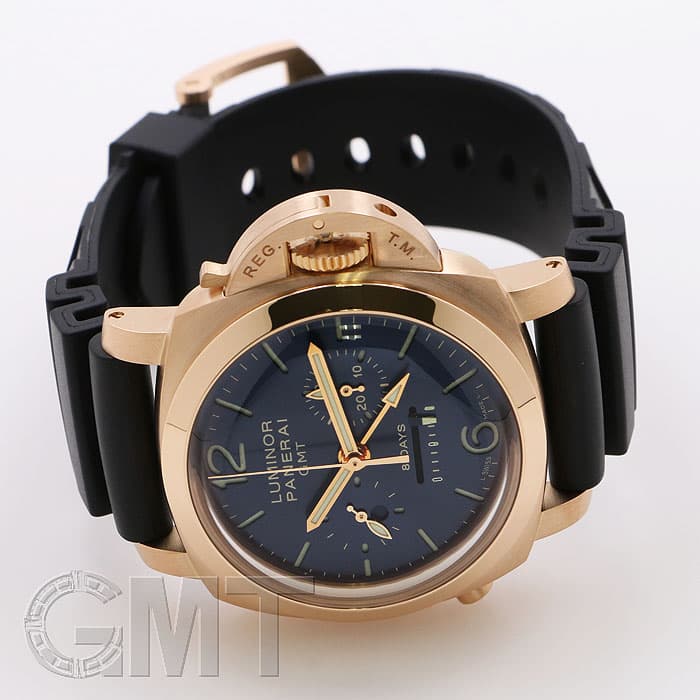 (中古)OFFICINE PANERAI オフィチーネ パネライ ルミノール 1950 8DAYS GMT クロノグラフ モノプルサンテ ...