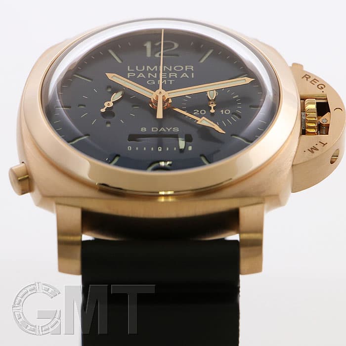 (中古)OFFICINE PANERAI オフィチーネ パネライ ルミノール 1950 8DAYS GMT クロノグラフ モノプルサンテ ...