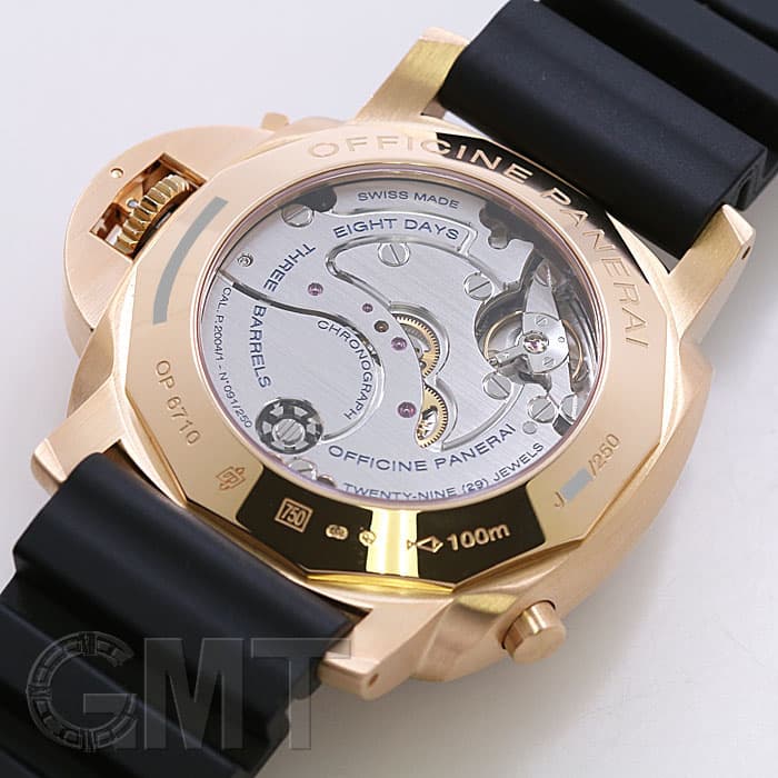 (中古)OFFICINE PANERAI オフィチーネ パネライ ルミノール 1950 8DAYS GMT クロノグラフ モノプルサンテ ...