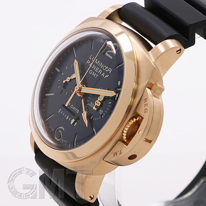 (中古)OFFICINE PANERAI オフィチーネ パネライ ルミノール 1950 8DAYS GMT クロノグラフ モノプルサンテ ...