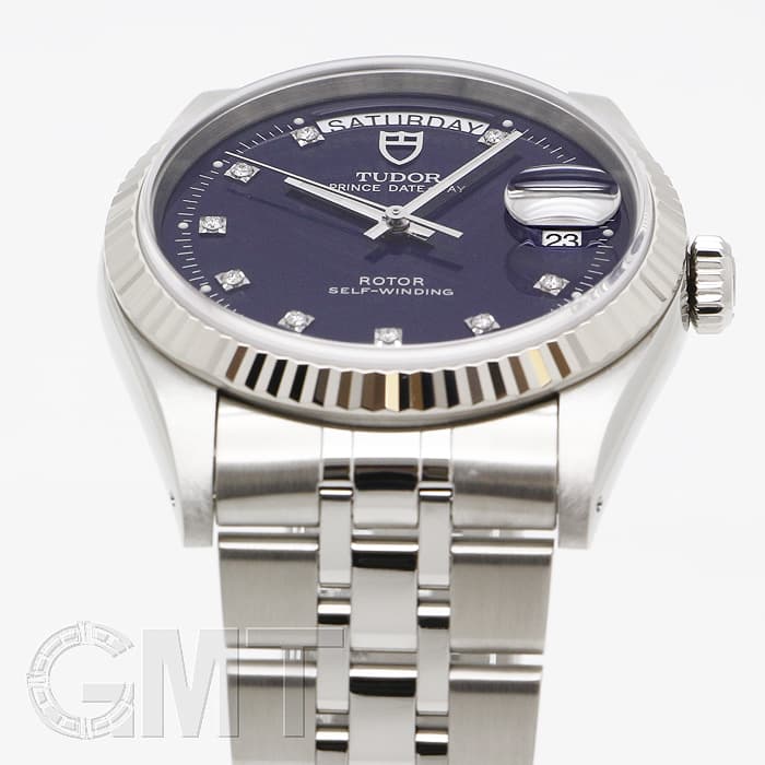 (中古)TUDOR チューダー プリンス デイトデイ 76214 ブルー 10Pダイヤ（商品ID：3717004310772）詳細ページ ...