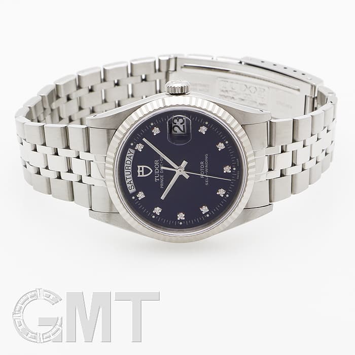 (中古)TUDOR チューダー プリンス デイトデイ 76214 ブルー 10Pダイヤ（商品ID：3717004310772）詳細ページ ...