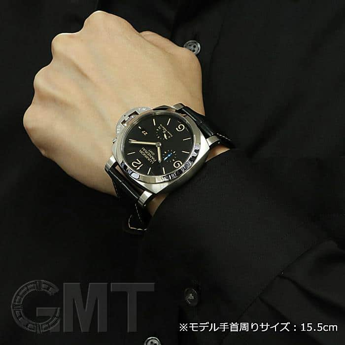 (中古)OFFICINE PANERAI オフィチーネ パネライ ルミノール1950 3days GMT パワーリザーブ 44mm アッチャ ...